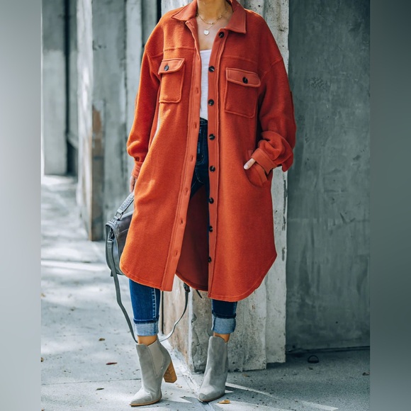 Jackets & Coats | Burnt Orange Shacket | Poshmark